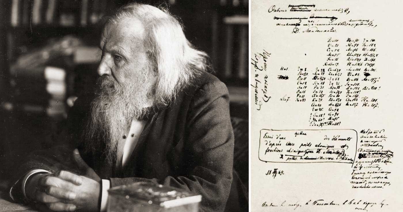 Dimitri Mendeleev a descoperit tabelul periodic al elementelor într-un ...