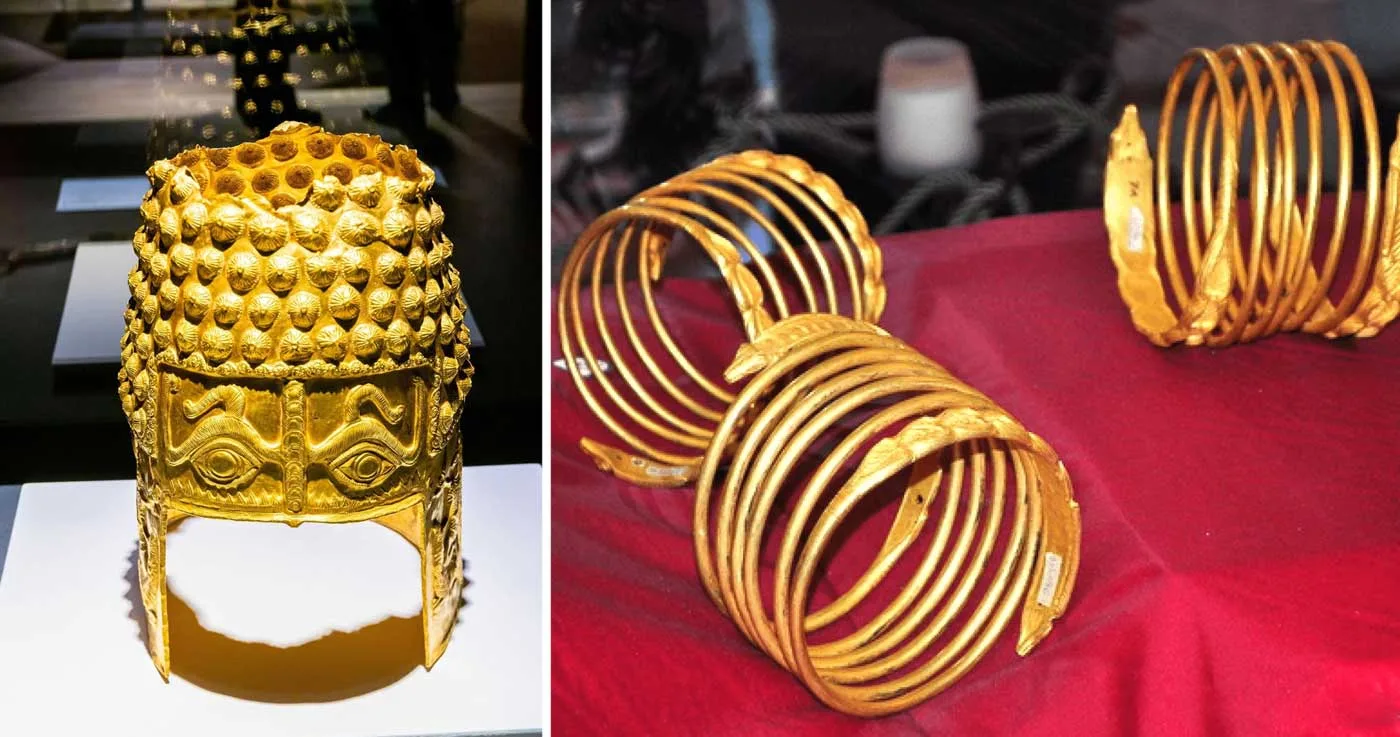 Coiful dacic de la Coțofenești și trei brățări dacice au fost furate de ...